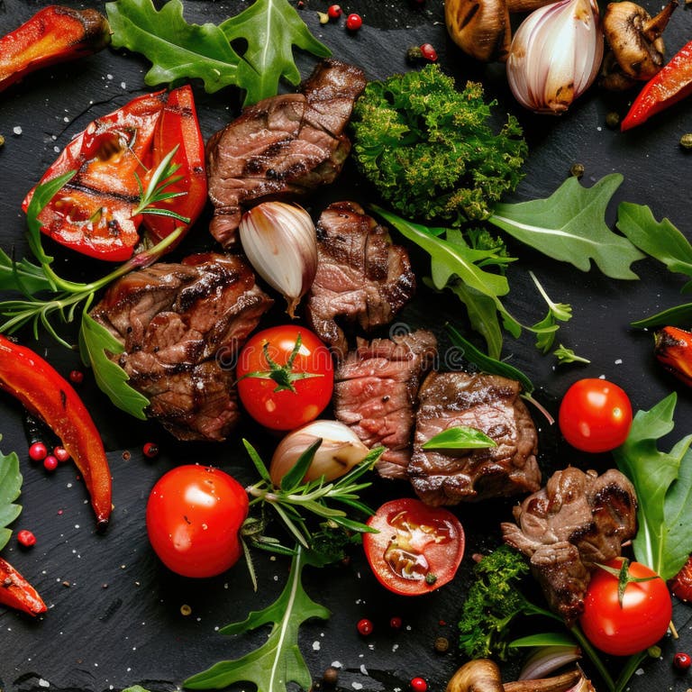 Assorted Food Items Displayed on a Table, Suitable for Various Occasions Stock Photo - Image of ...