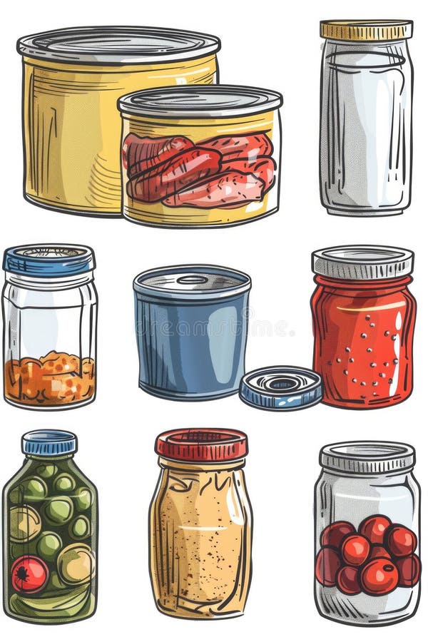 Assorted Food Items in Glass Jars, Perfect for Kitchen or Pantry ...