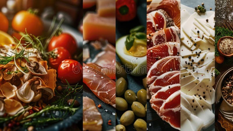 Assorted Food Spread on a Table, Suitable for Food Blogs and Restaurant ...