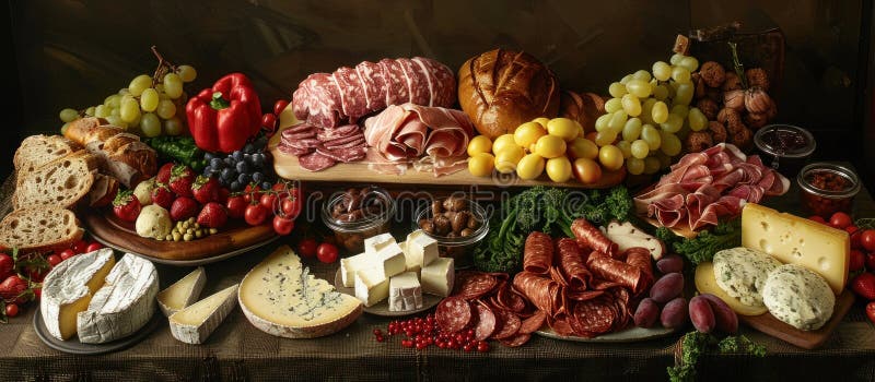 Assorted Foods on Table stock image. Image of ingredients - 310347191