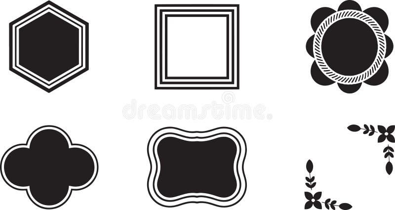 Assorted Frame Collection Hexagon, Square, Scalloped, Clover, and ...