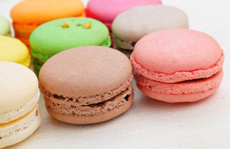 Assorted French Macaroons stock image. Image of eating - 24108045