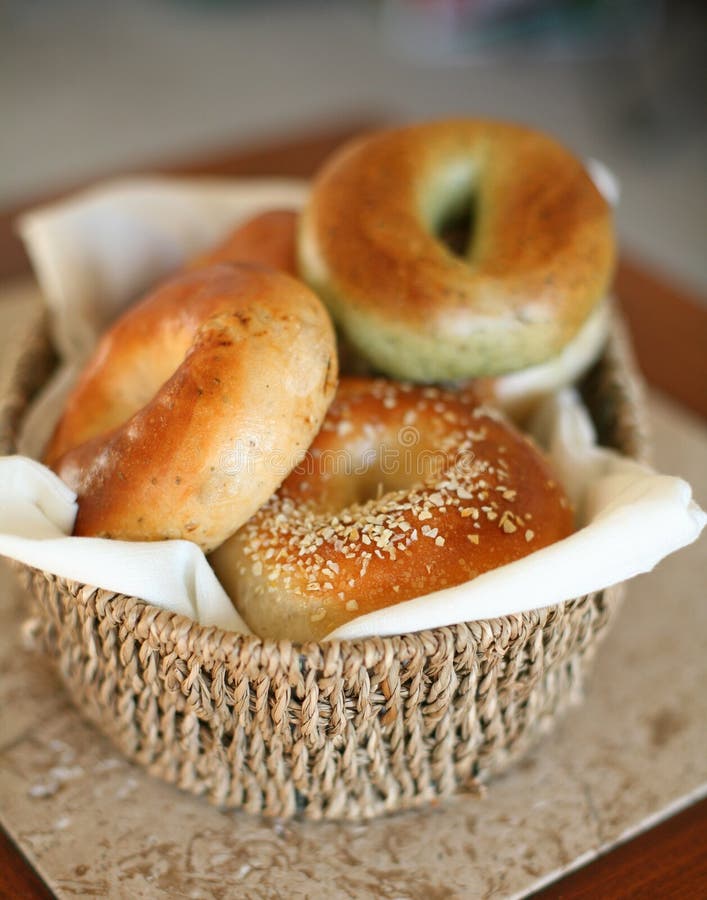 Assorted fresh bagels stock image. Image of multi, diet - 3879587