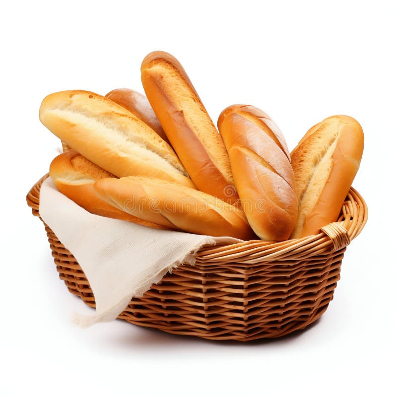Assorted Fresh Baked Bread in a Basket. Generative Ai Stock ...