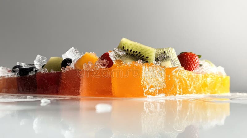 Assorted Fresh Fruit Ice Featuring Kiwi Strawberry Stock Photos - Free ...