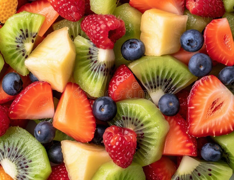 Assorted fresh fruit mix stock illustration. Illustration of organic ...