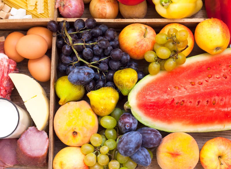 Assorted fresh fruits stock photo. Image of grocery, composition - 59074488