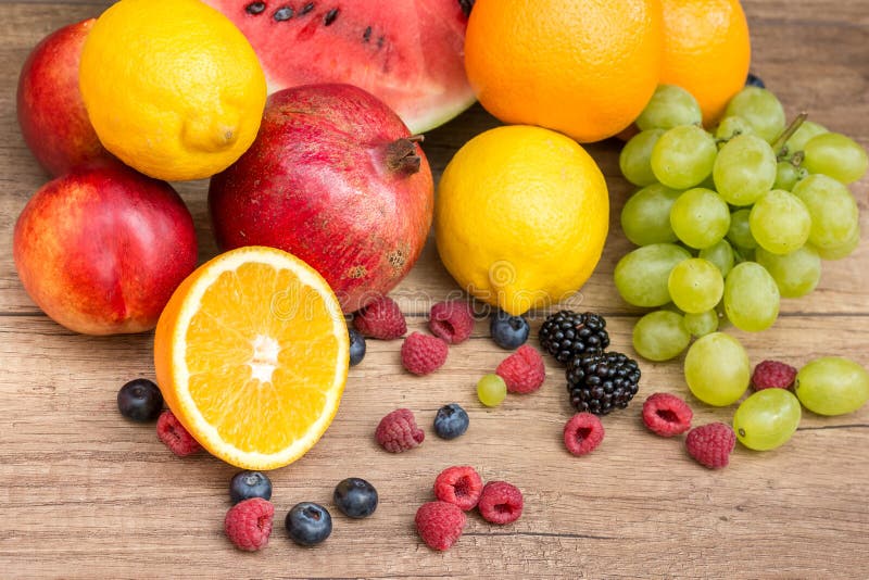 Assorted Fresh Ripe Fruits stock photo. Image of fruity - 45590852
