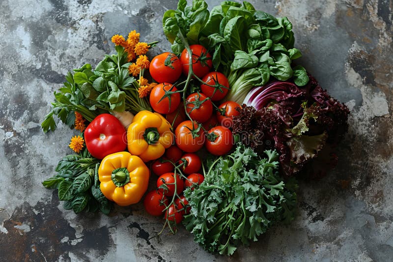 Assorted Fresh Vegetables Displayed on a Table Stock Photo - Image of ...