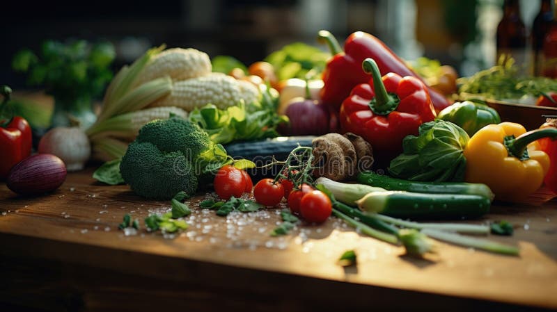 Assorted Fresh Vegetables on a Table, Perfect for Food-related Projects ...