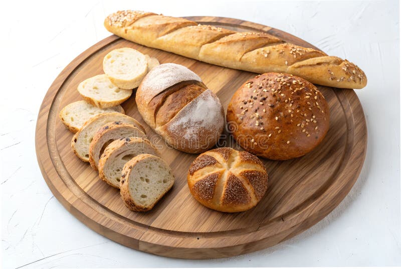 Freshly Baked Bread Rolls Displayed Bakery Showcasing Various Types ...