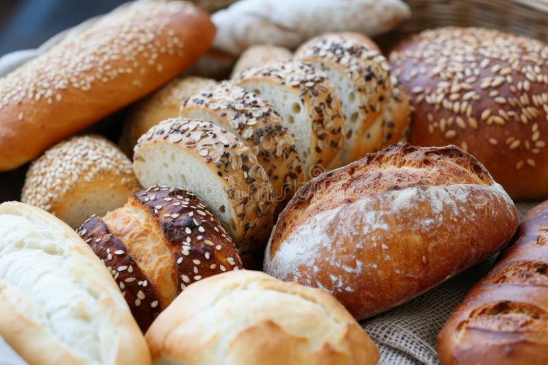 Assorted Freshly Baked Bread Selection Stock Illustration ...