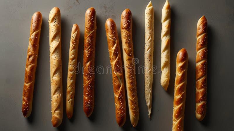 Assorted Freshly Baked Breadsticks Stock Illustrations – 4 Assorted ...