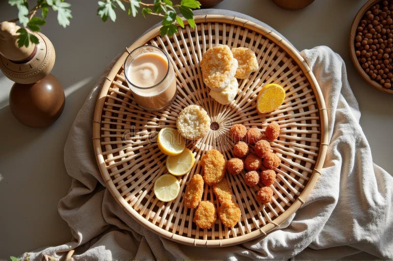 Assorted Fried Food Items on a Plate Stock Image - Image of golden ...