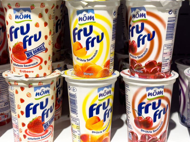 Assorted Fru Fru Yogurt Cups with Strawberry, Mango, and Cherry Flavors ...