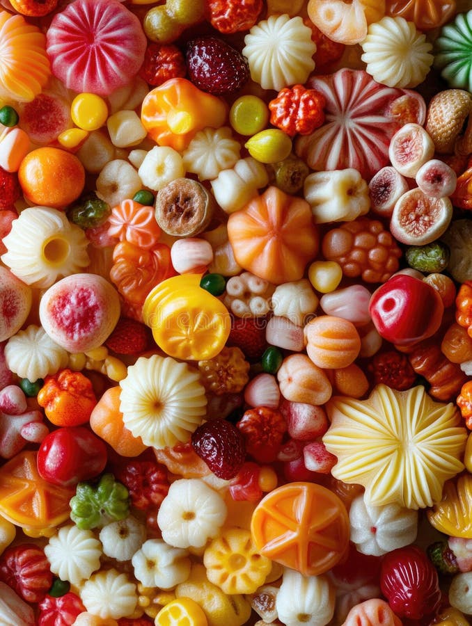 Assorted Fruit and Candy stock photo. Image of outdoor - 381258212