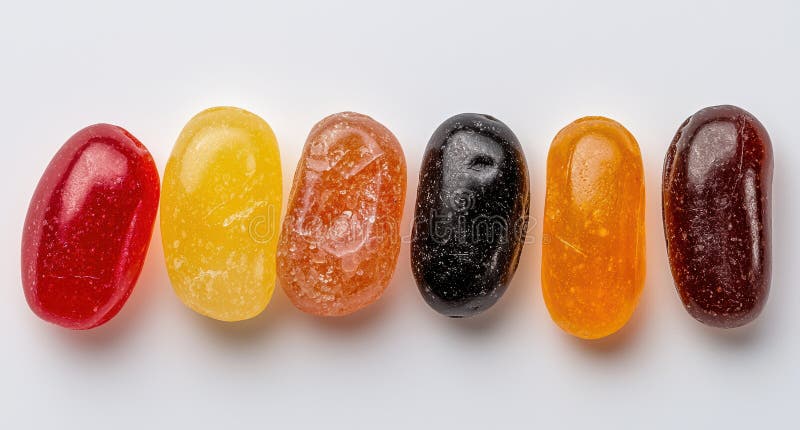 Assorted Fruit Flavored Candies in a Row Stock Illustration ...