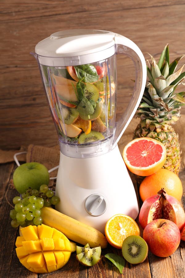 Blender with fruit stock image. Image of preparation - 25389209