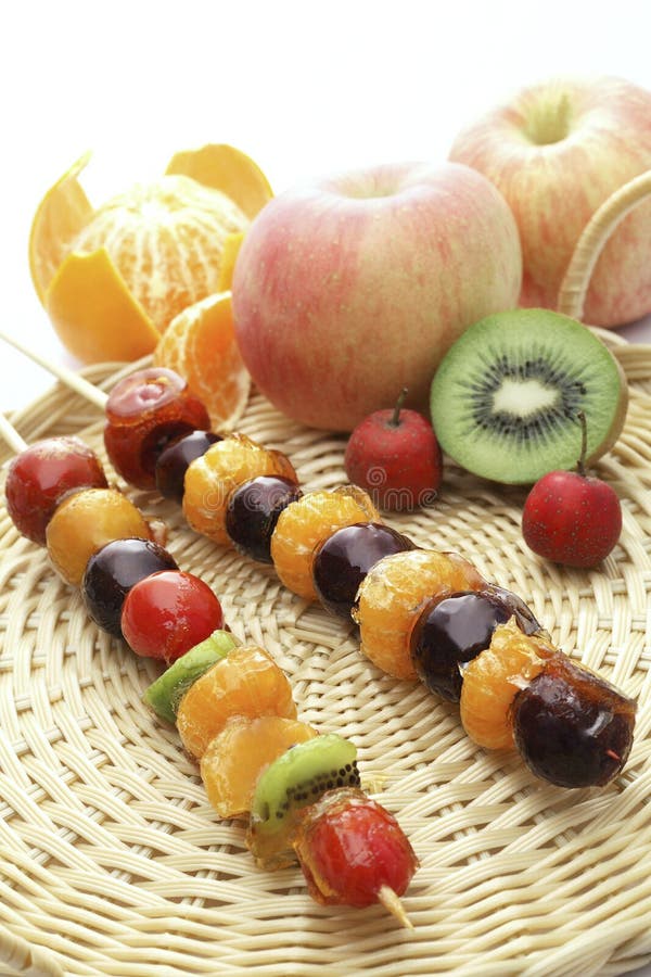 Assorted Fruit on Sticks. Conceptual Image Stock Photo - Image of ...