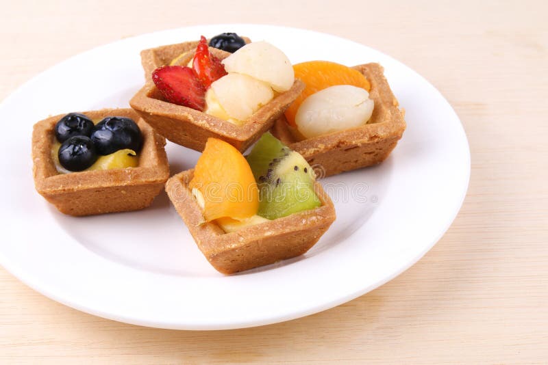 Assorted Fruit Tarts Isolated on White - Series 3 Stock Image - Image ...