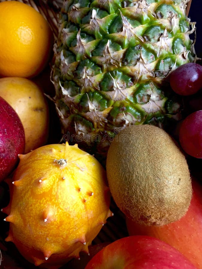 Assorted fruit stock photo. Image of pineapple, summer - 83271254