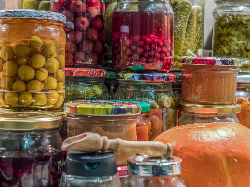 Assorted Fruit and Vegetable Preserves Stock Image - Image of nutrition ...