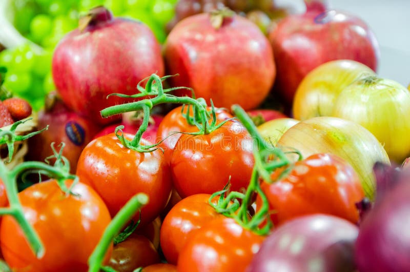 Assorted Fruit and Vegetables Stock Image - Image of vegan, onion: 59571111