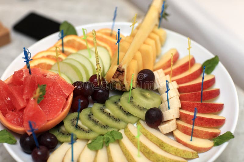 Decorative fruit display stock image. Image of elaborate - 14061909