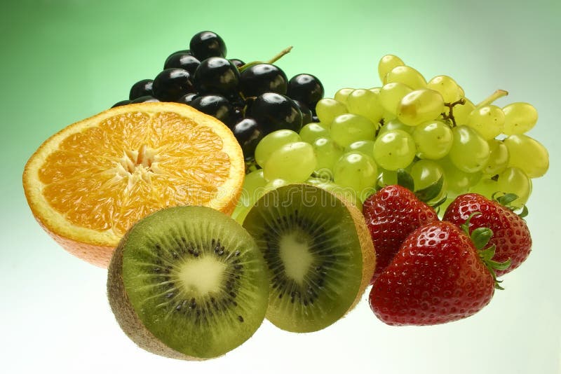 Assorted fruit arrangement stock image. Image of food - 4548833