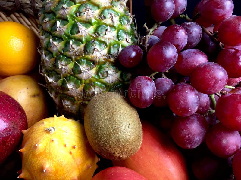 Assortment of fruits stock image. Image of pineapple - 83251353