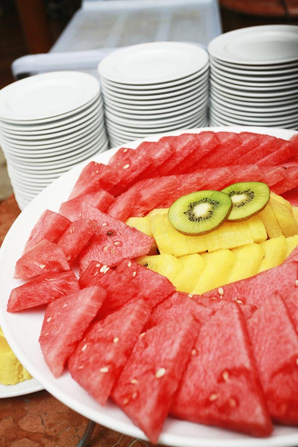 Assorted Fruits on a Plate. Conceptual Image Stock Image - Image of ...