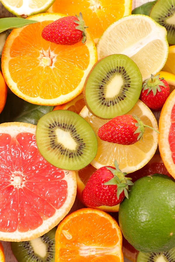 Assorted fruits, top view stock photo. Image of harvest - 110961250