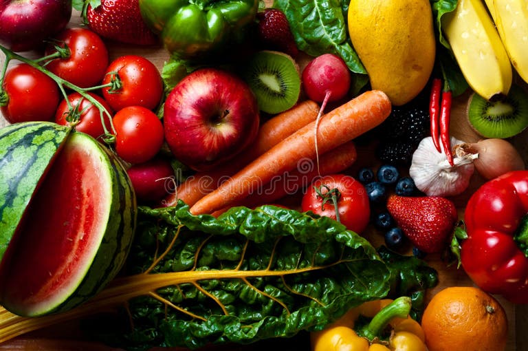 Assorted Fruits, Vegetables and Spicy Stuff Stock Image - Image of ...