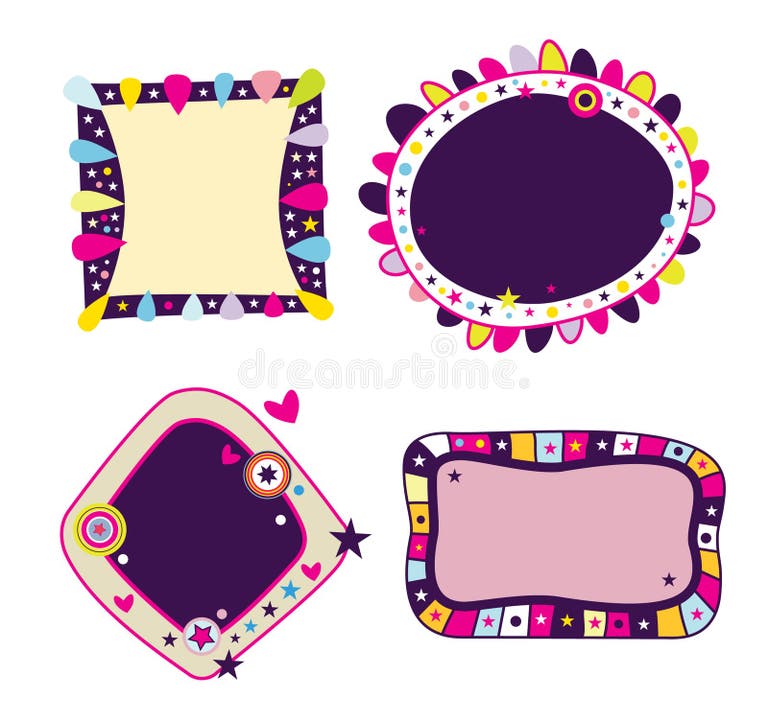 Assorted Neon Frames Stock Illustrations – 14 Assorted Neon Frames ...