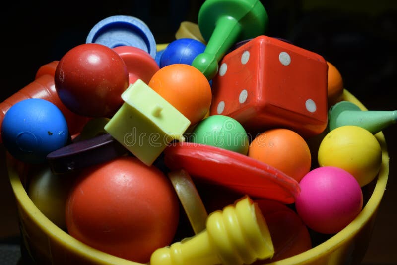 Assorted Game Pawns with Different Color Stock Image - Image of shapes ...