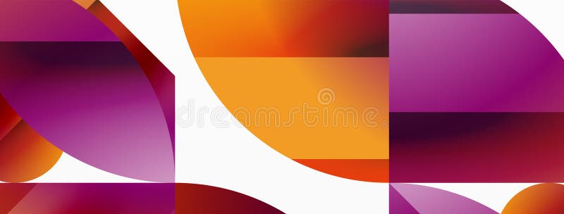 Assorted Geometric Shapes Unite in a Minimalistic Abstract Backdrop ...