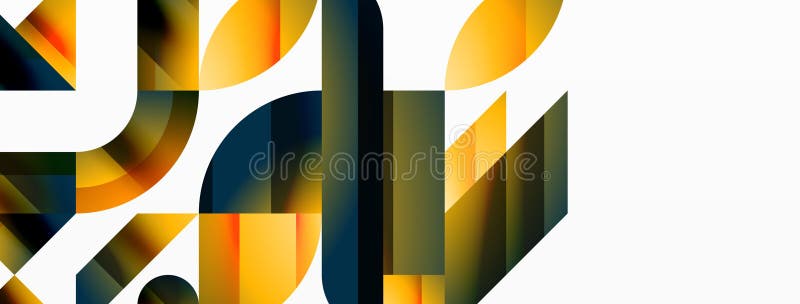 Assorted Geometric Shapes Unite in a Minimalistic Abstract Backdrop ...