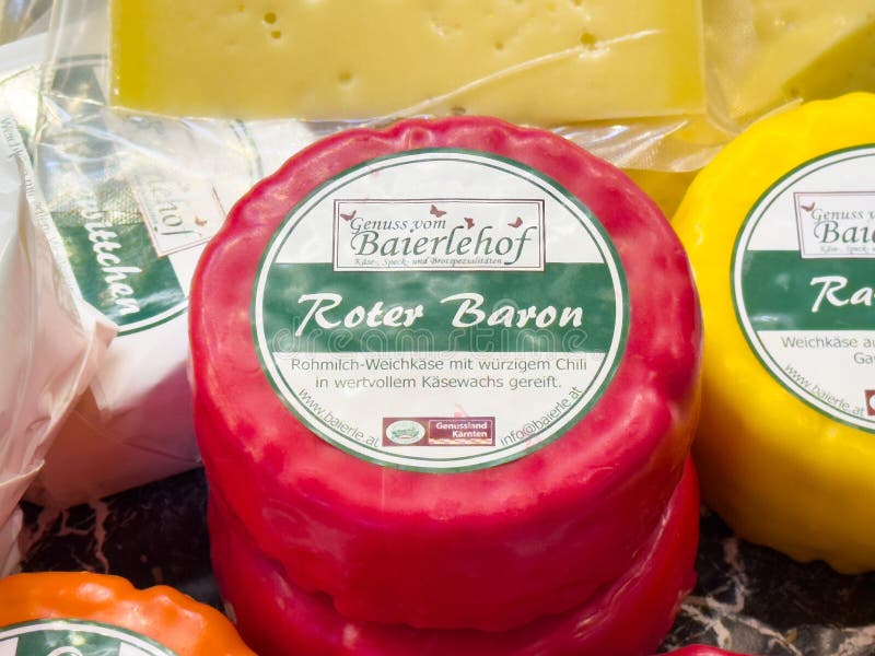 Assorted German Cheese Selection Featuring Roter Baron with Chili ...