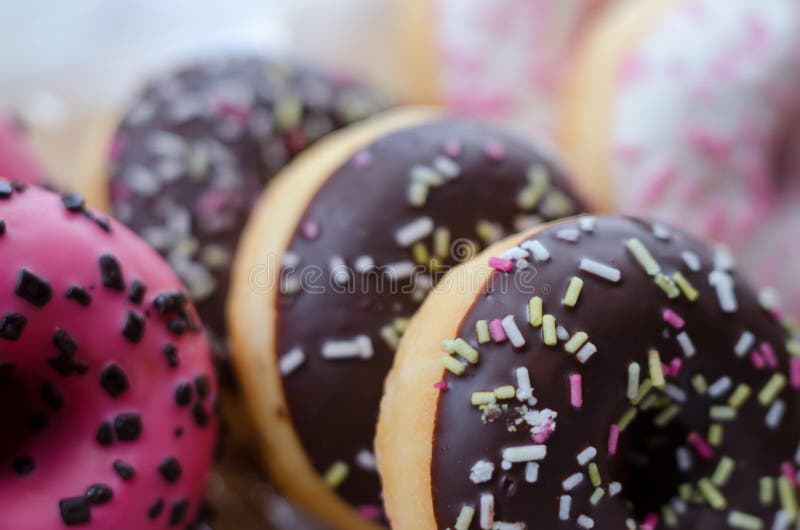 Donuts isolated in white stock photo. Image of breakfast - 112013602