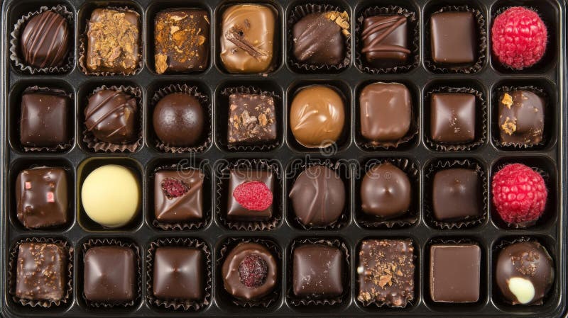 Assorted Gourmet Chocolate Candy Box Selection Stock Illustration ...