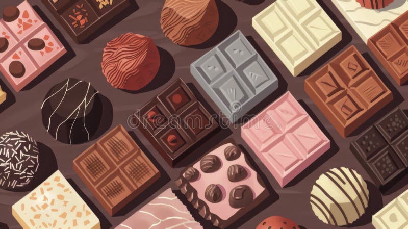 Assorted Gourmet Chocolate Collection on Display Stock Image - Image of ...