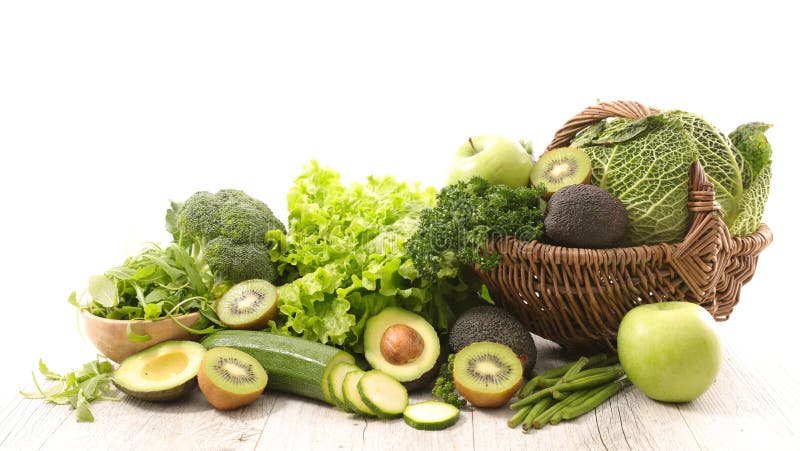 Assorted green vegetables stock photo. Image of collection - 81977894