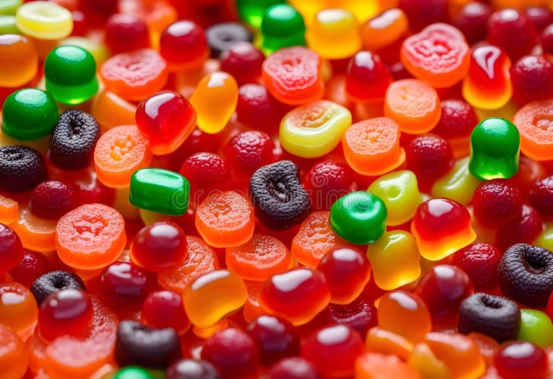 Assorted gummy candies stock image. Image of lollipop - 305041985