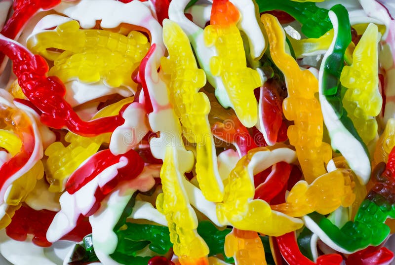 Assorted gummy candies stock photo. Image of orange - 180301542