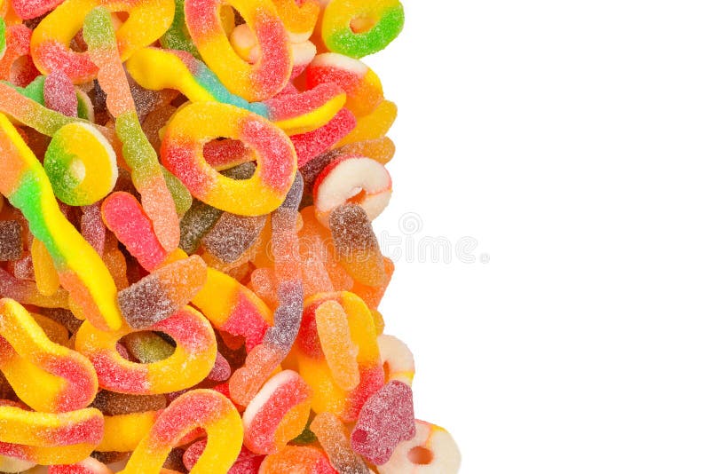 Assorted Gummy Candies. Top View Stock Image - Image of halloween ...