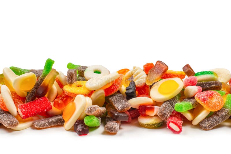 Assorted Gummy Candies. Top View. Jelly Sweets Stock Image - Image of ...