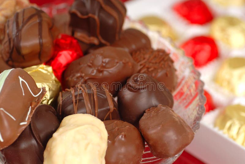 Assorted Hand Dipped Chocolates Stock Photo - Image of chocolate, love ...