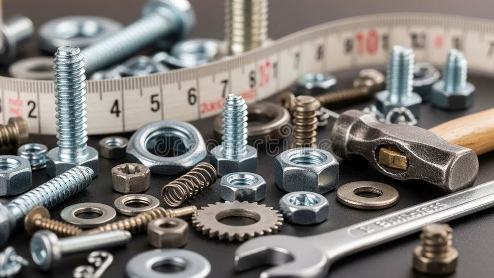 Assorted Metal Washers Stock Illustrations – 133 Assorted Metal Washers ...