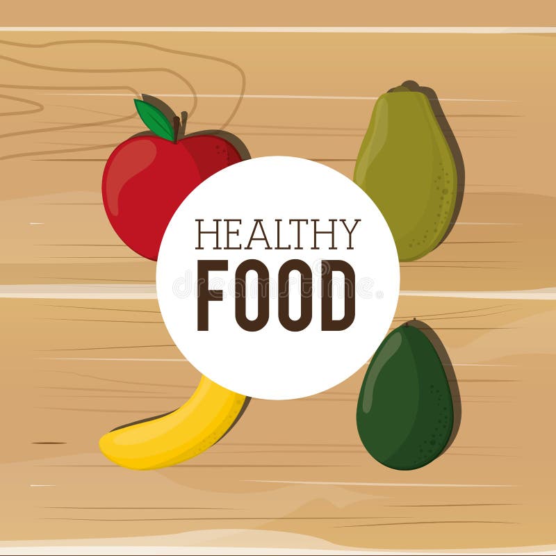 Assorted Healthy Food Icons Emblem Stock Vector - Illustration of ...
