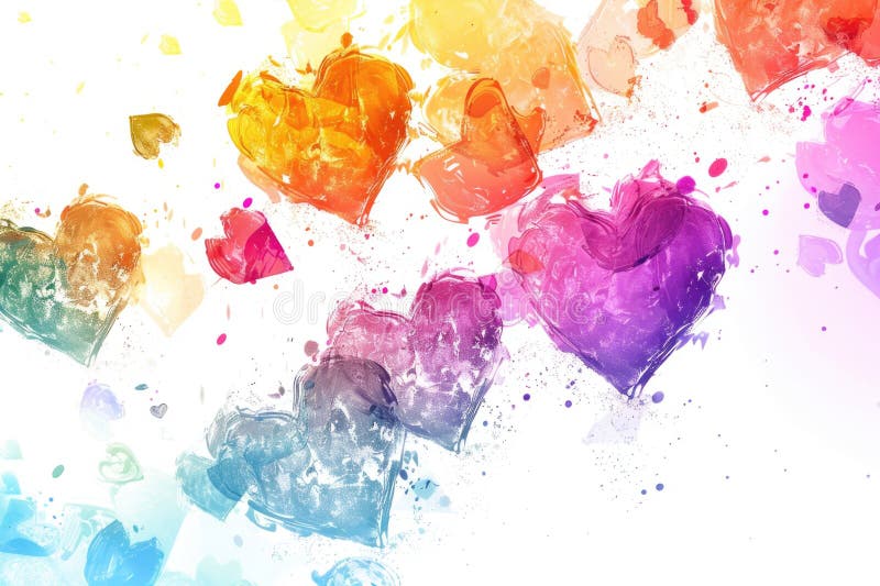 Assorted Hearts in Various Colors, Perfect for Romantic Designs Stock ...